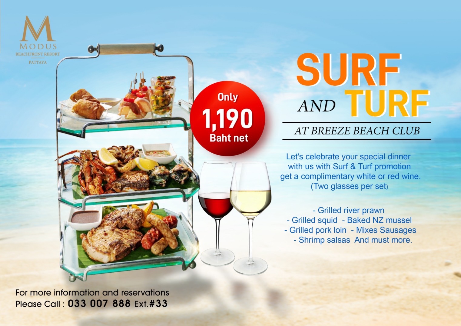 Pattaya Modus Beachfront Resort Hotel - Special Offers-FOOD